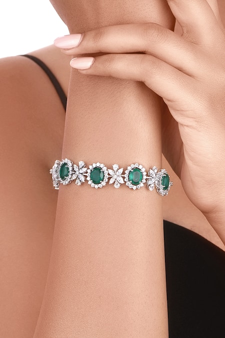 Emerald bracelets for women store