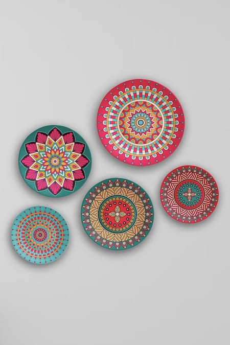 The Quirk India Multi Color Ceramic Pasley Magestic Mandala Decorative ...