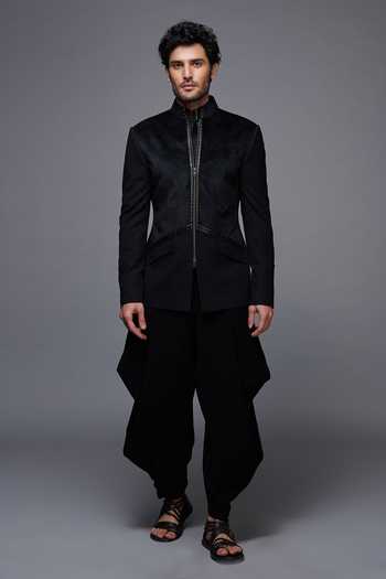 Buy Black Velvet, Poly Blend, Viscose And Lycra Thread Textured ...