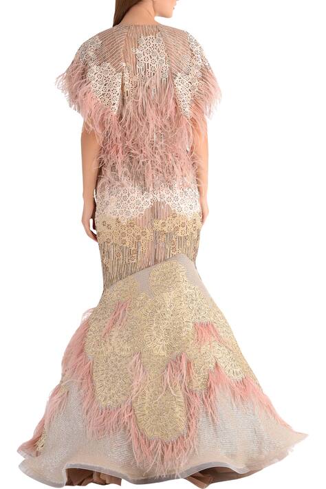 Buy Embroidered fish cut gown by Not So Serious By Pallavi Mohan at Aza ...