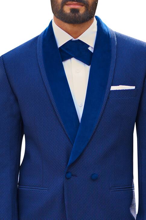 Buy Textured tuxedo set by Sarah & Sandeep at Aza Fashions