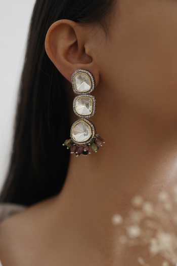 Buy Phiroza Keira Polki Dangler Earrings Online | Aza Fashions