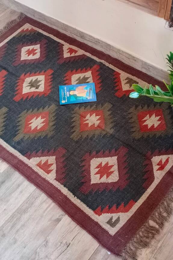 Buy Nakshikathaa - Homeware Geometric Pattern Hand Made Rug Online ...