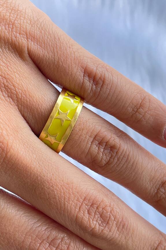 Buy MNSH Star Pattern Ring Online | Aza Fashions
