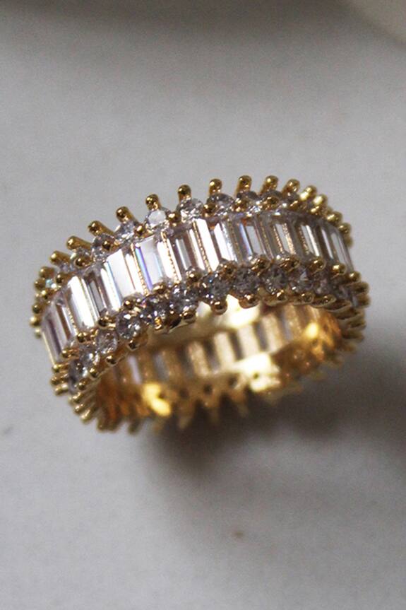 Buy The Jewel Factor Crystal Embellished Ring Online | Aza Fashions