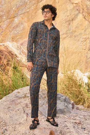 Buy Dash and Dot Multi Color Paisley Print Pant Set Online | Aza Fashions