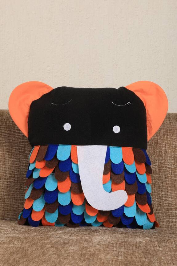 Buy My Gift Booth Frill Baby Elephant Fleece Cushion Online | Aza Fashions