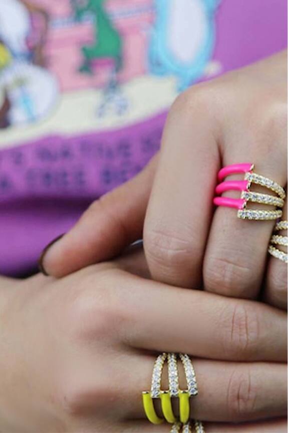 Buy The Jewel Factor Neon Felicia Ring Online | Aza Fashions