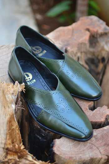 Buy Oblum The Oblum Handcrafted Brogued Peshawaris Online | Aza Fashions