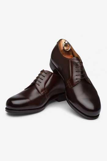 Buy Bridlen Brown Annonay Plain Derby Shoes Online | Aza Fashions