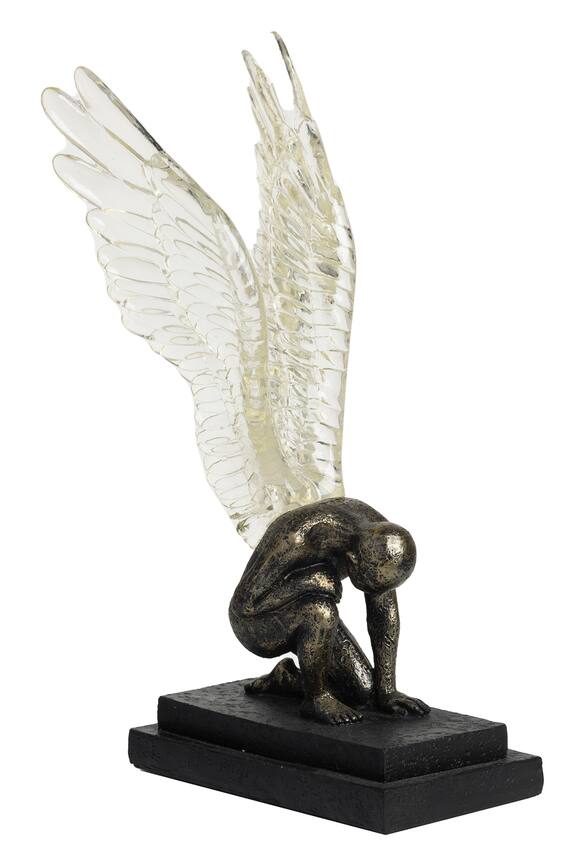 Buy H2H Angel Sculpture With Clear Wings Online | Aza Fashions