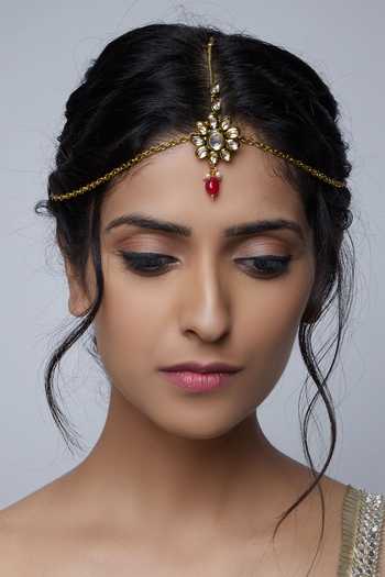 Buy Just Shradha's Stone Mathapatti Online | Aza Fashions