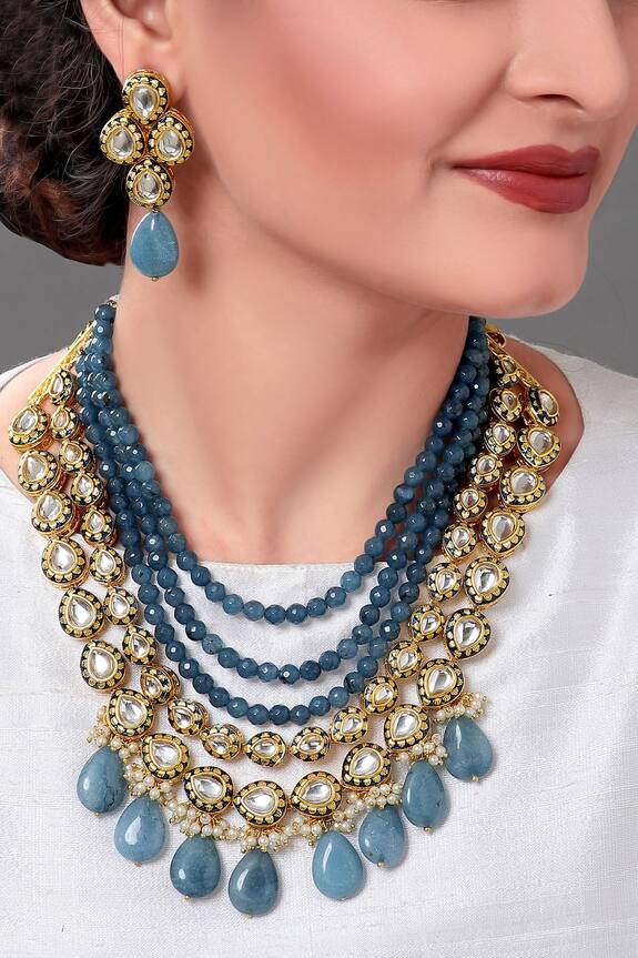 Buy Joules by Radhika Stone Jewellery Set Online | Aza Fashions
