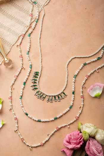 Buy Amama Bead Multi-layer Long Necklace Online | Aza Fashions