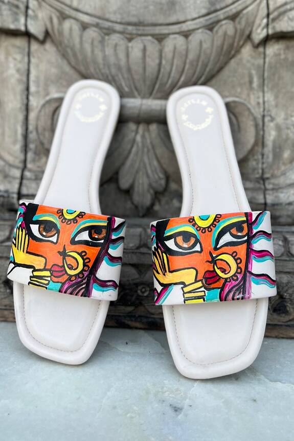 Buy Rajasthani Stuff Cream Rexine Indian Vector Hand Painted Flats ...