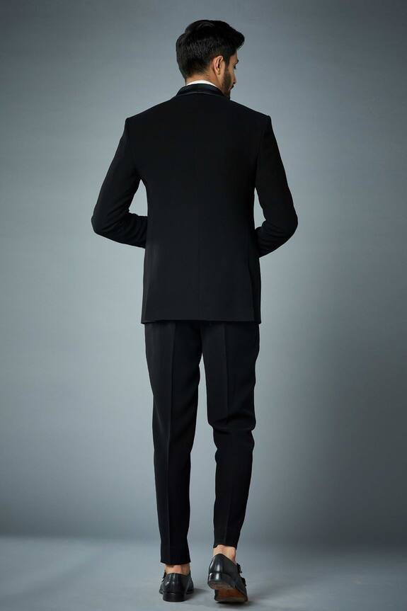Buy Gargee Designers Black Polyester Magic Concept Tuxedo Set Online ...