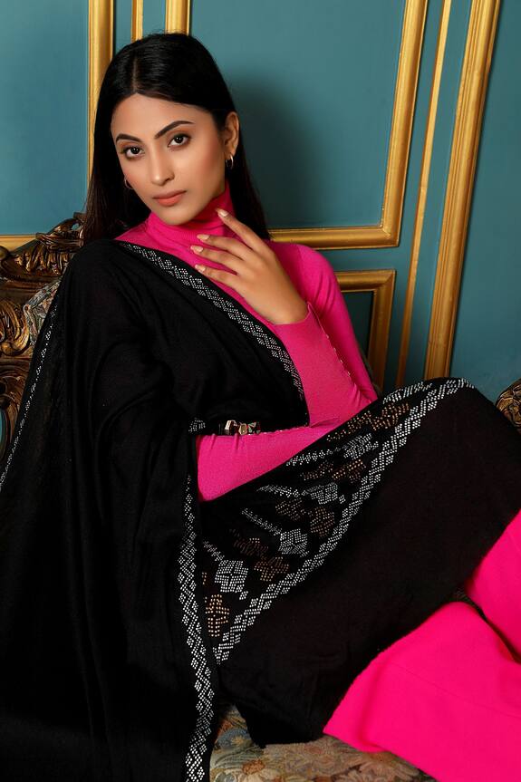 Buy Dusala Shawls Handwoven Stone Work Stole Online | Aza Fashions