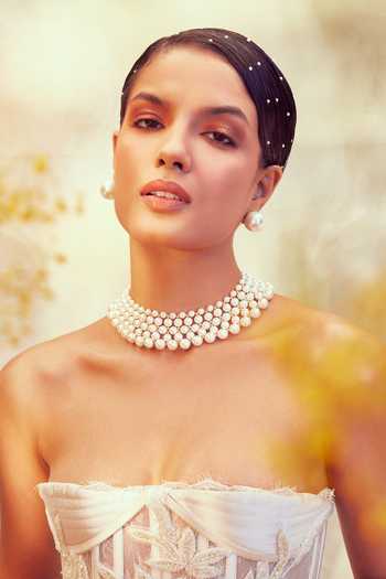 Buy Anaash Knit Pearl Layered Choker Necklace Online | Aza Fashions