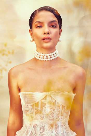Buy Anaash Pearl Layered Choker Necklace Online | Aza Fashions