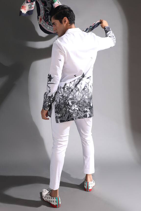 Buy Mr. Ajay Kumar White Luxe Cotton Garden Camp Collar Shirt Online ...