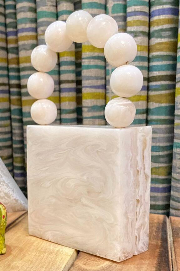 Buy Handle Those Bags Mini Marble Textured Resin Bag Online | Aza Fashions