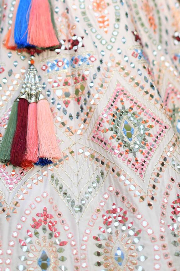 Buy Angad Singh White Raw Silk Embroidered Lehenga Set Online | Aza ...