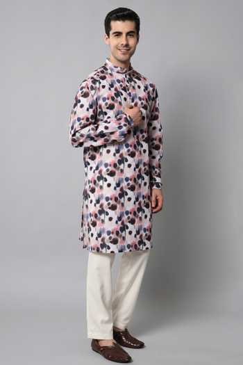 Buy Soniya G Multi Color Cotton Silk Hand Painted Kurta Set Online ...