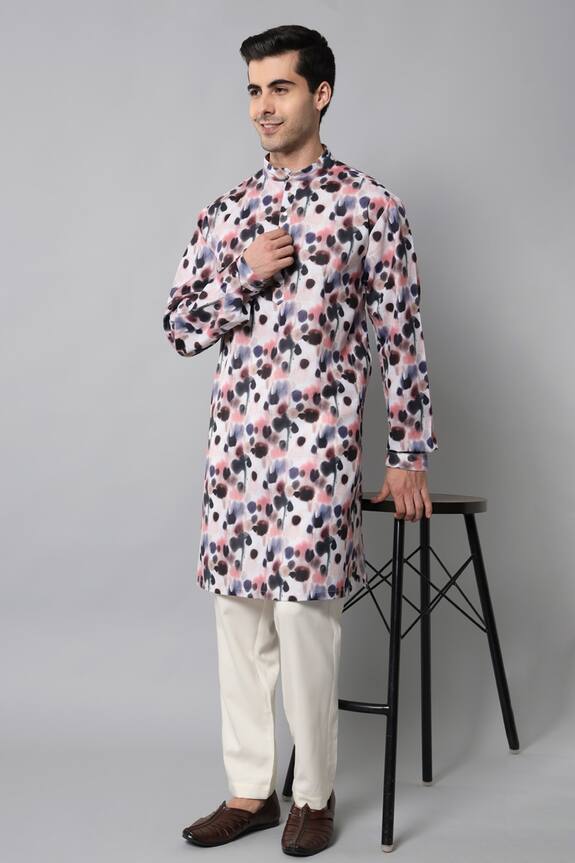 Buy Soniya G Multi Color Cotton Silk Hand Painted Kurta Set Online ...