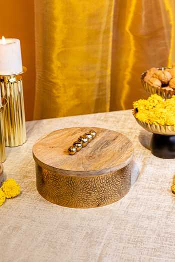 Buy Logam Bageecha Box In Round Online | Aza Fashions