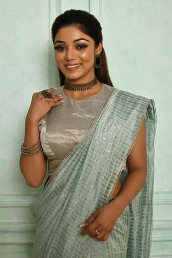Buy Pranay Baidya Silver Cotton Silk Woven Princess Cut Blouse Online ...
