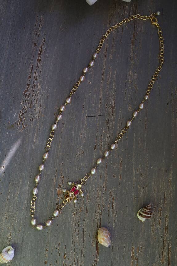 Buy Phiroza Pearl String Contemporary Necklace Online | Aza Fashions