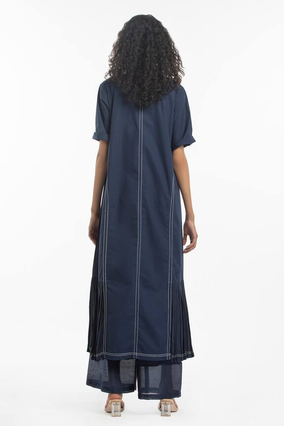 Buy Three Blue Cotton Kurta Set Online | Aza Fashions