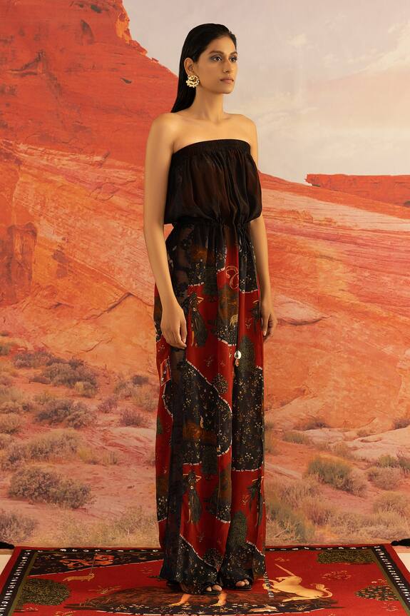 Buy Shivan & Narresh Multi Color Viscose Cellulose Crepe Ombre Tube ...