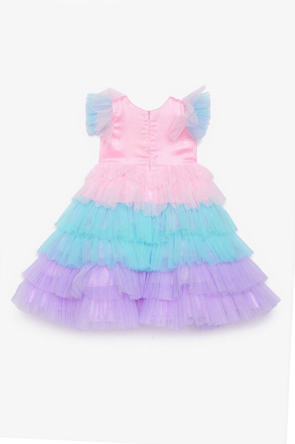 Buy Tutus by Tutu Multi Color Layered Frill Gown For Girls Online | Aza ...