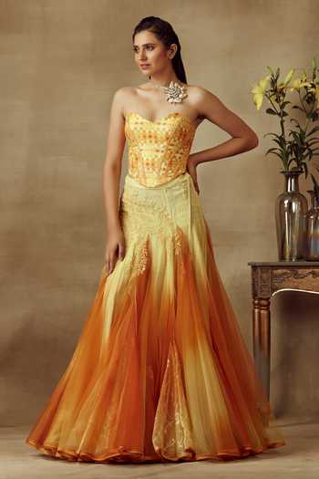 Shop Latest Designer corset lehengas for women online