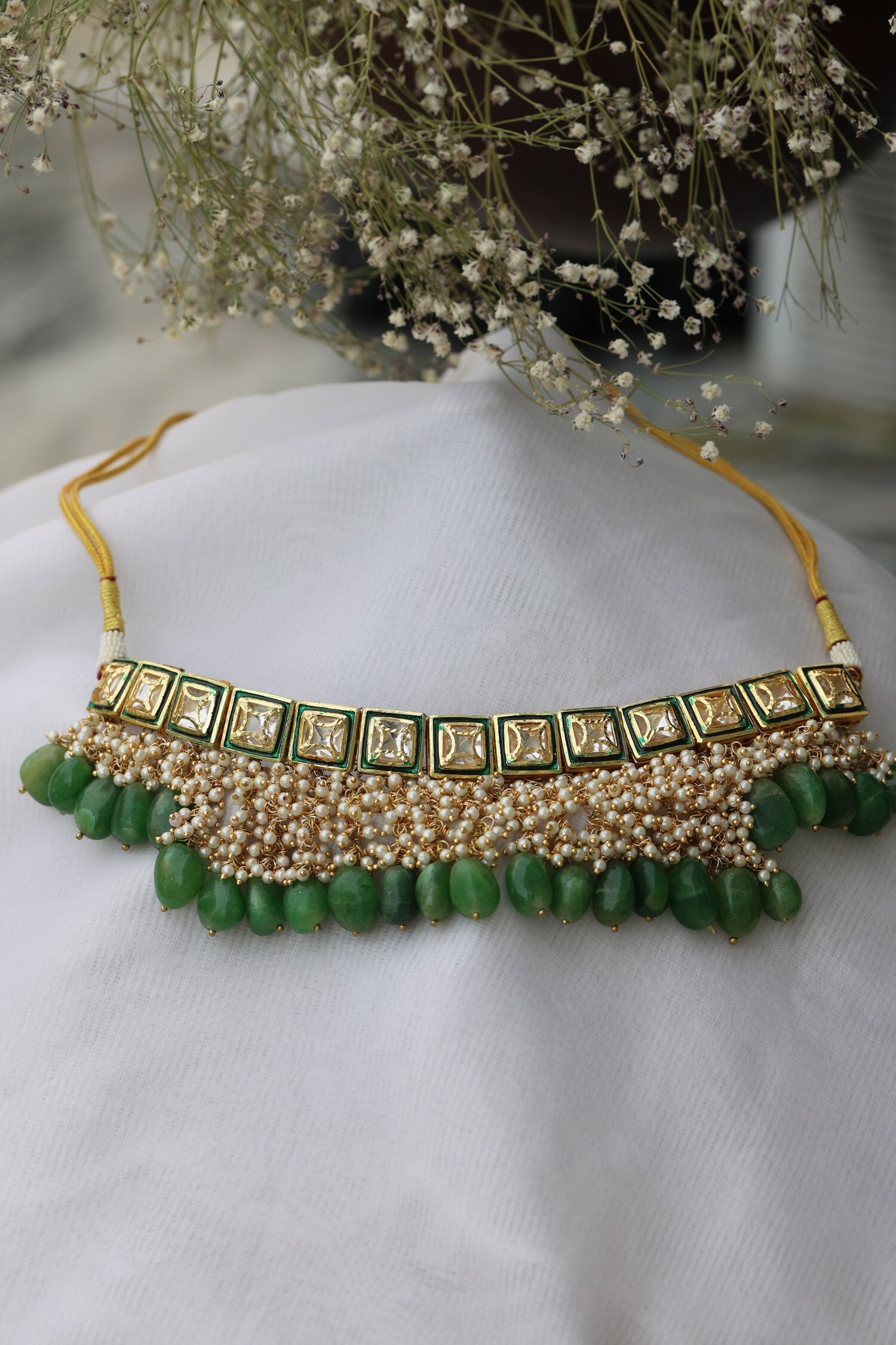 Buy Phiroza Eiichi Kundan Embellished Choker Necklace Online | Aza Fashions