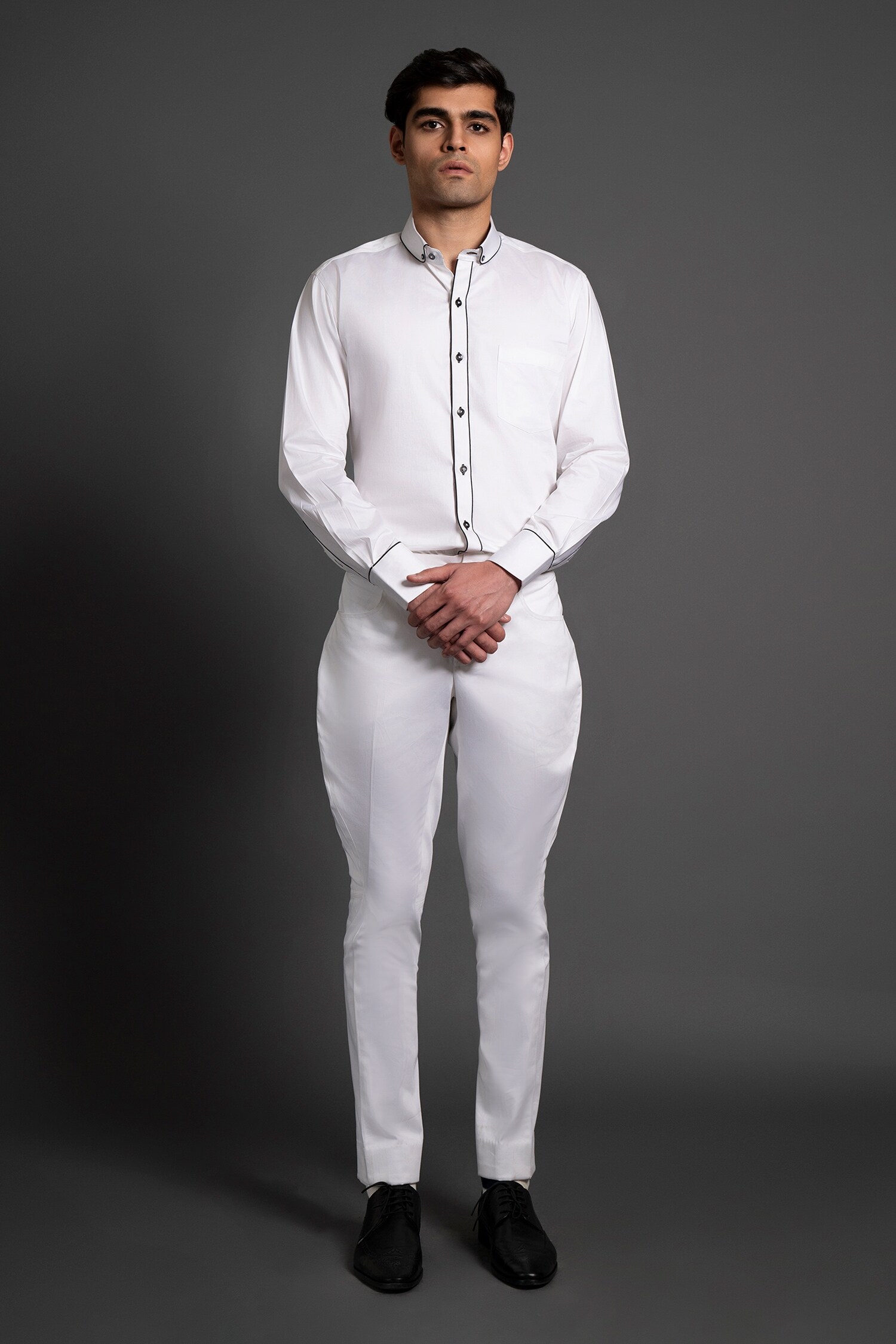 Buy Raghavendra Rathore Jodhpur White Cotton Shirt Online | Aza Fashions