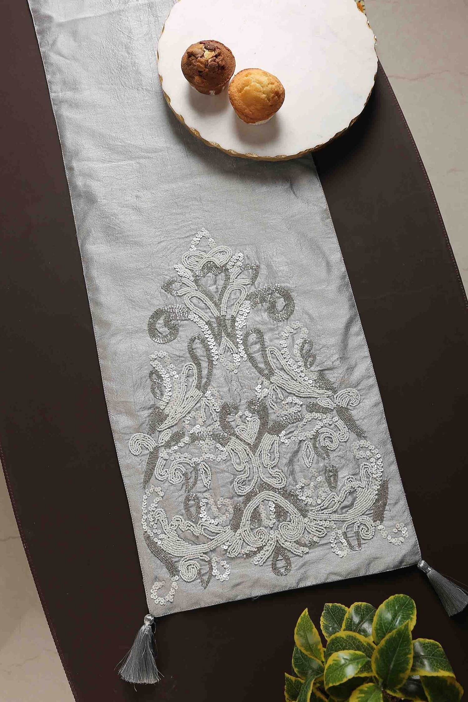Buy Amoli Concepts Hand Embroidered Table Runner Online | Aza Fashions