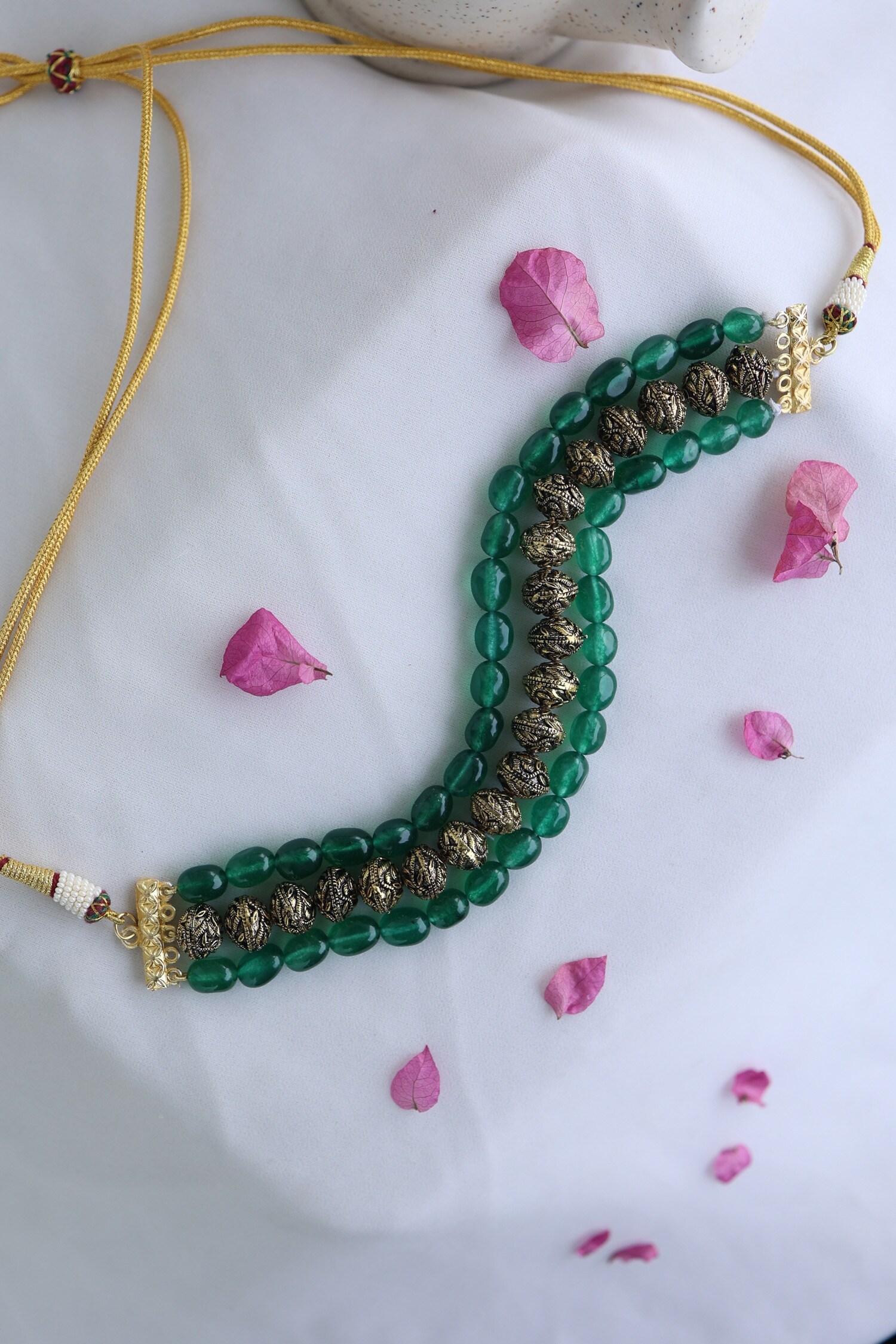 Buy Phiroza Jaquetta Embellished Choker Necklace Online | Aza Fashions