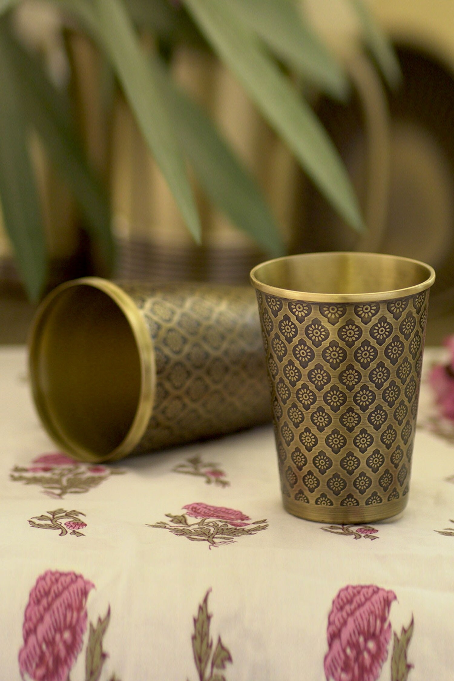 Buy COURTYARD Phulkari Sharbat Glass - 2 Pieces Online | Aza Fashions