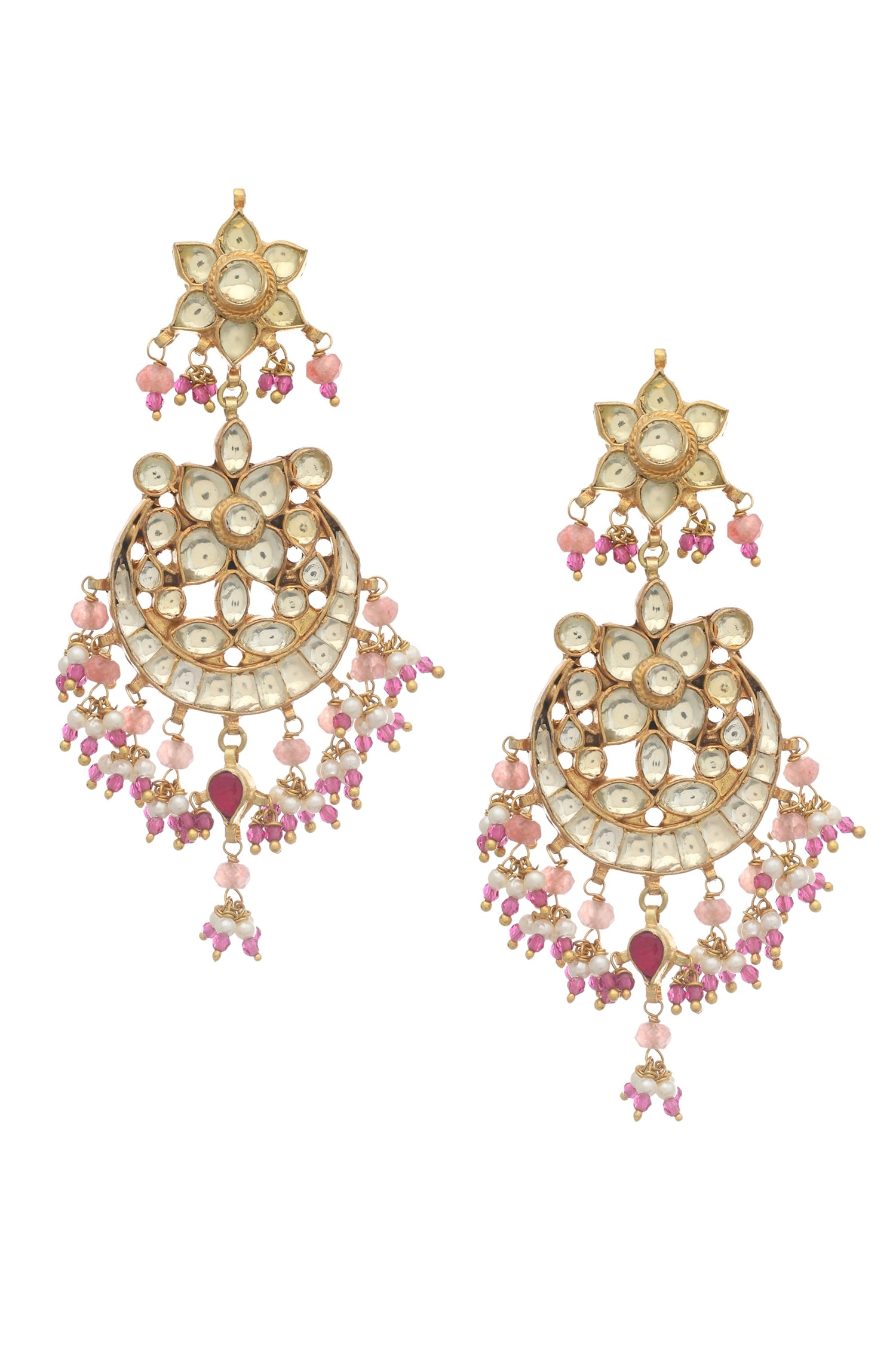 Buy Maisara Stone Embellished Jadau Earrings Online | Aza Fashions
