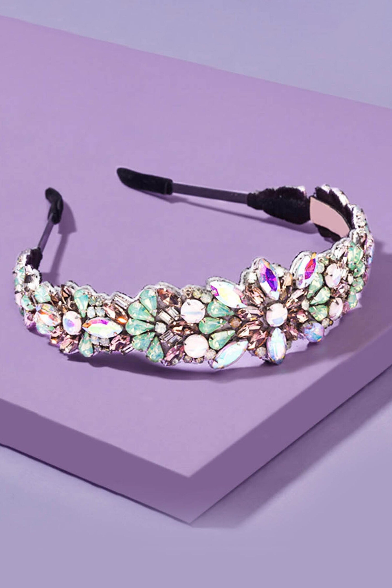 Buy Hair Drama Co. Rosemary Crystal Studded Headband Online | Aza Fashions