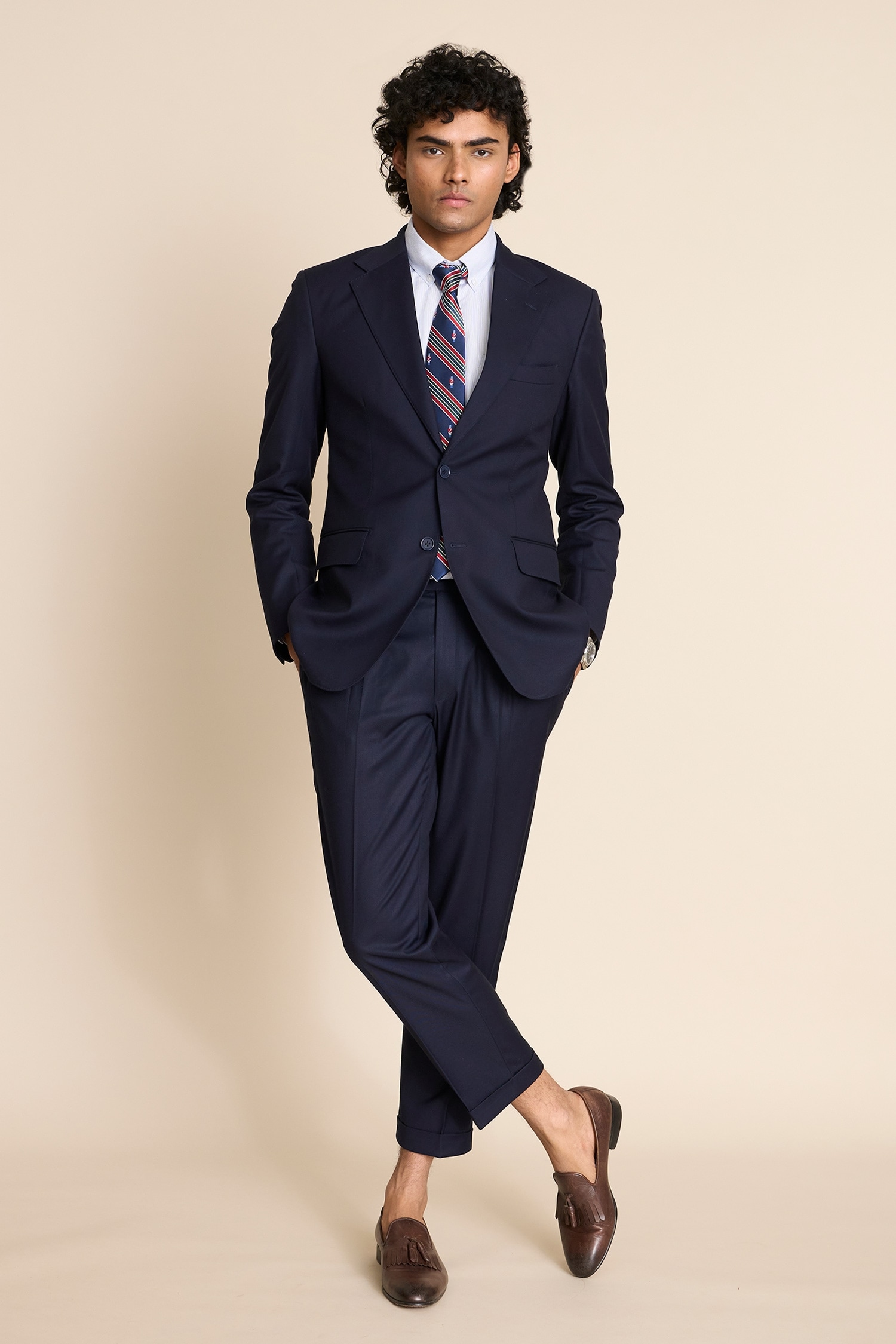 Buy Gargee Designers Super 's Poly Viscose Notch Lapel Blue Blazer Set ...