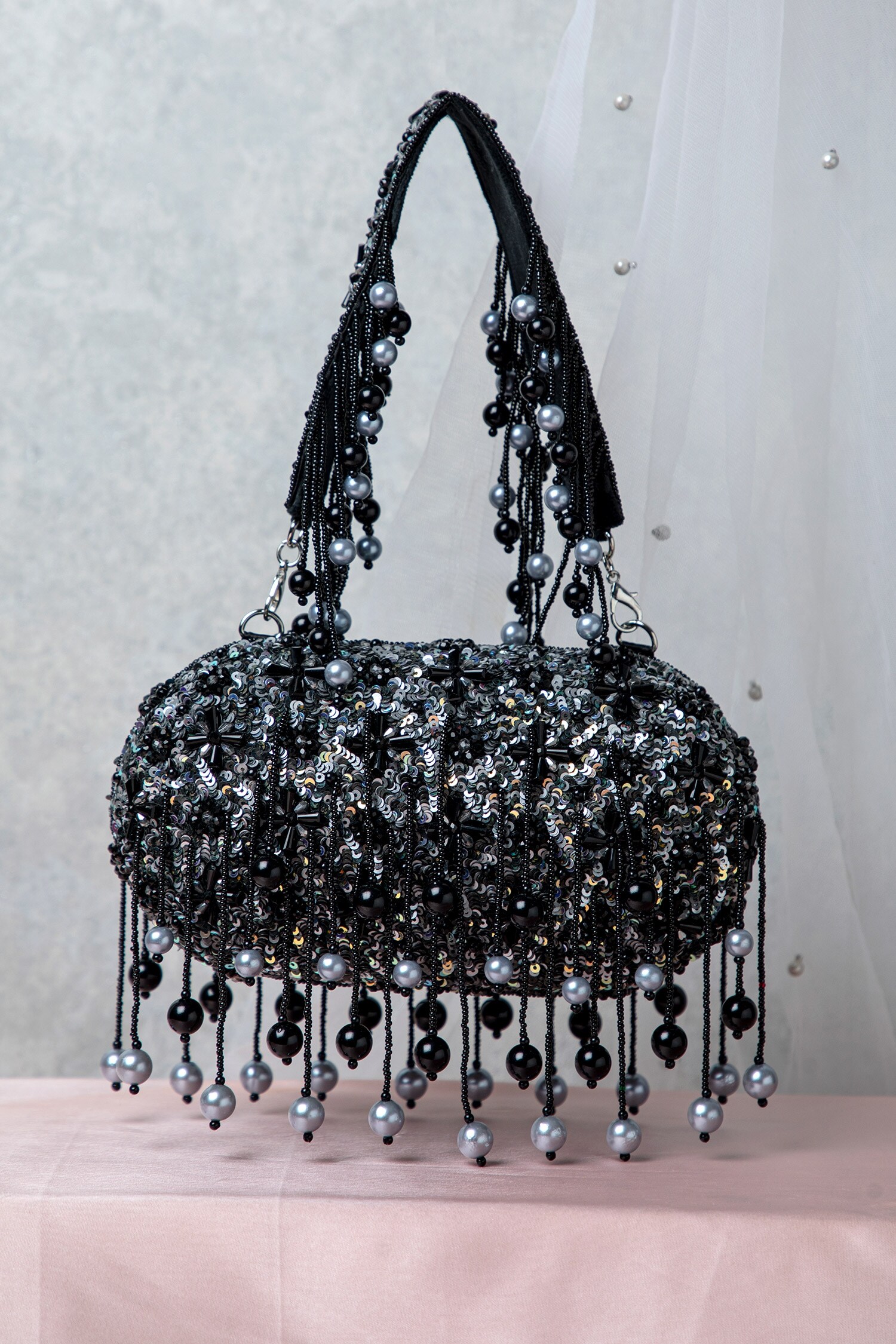 Buy Eena Aria Sequin Embellished Clutch Online | Aza Fashions