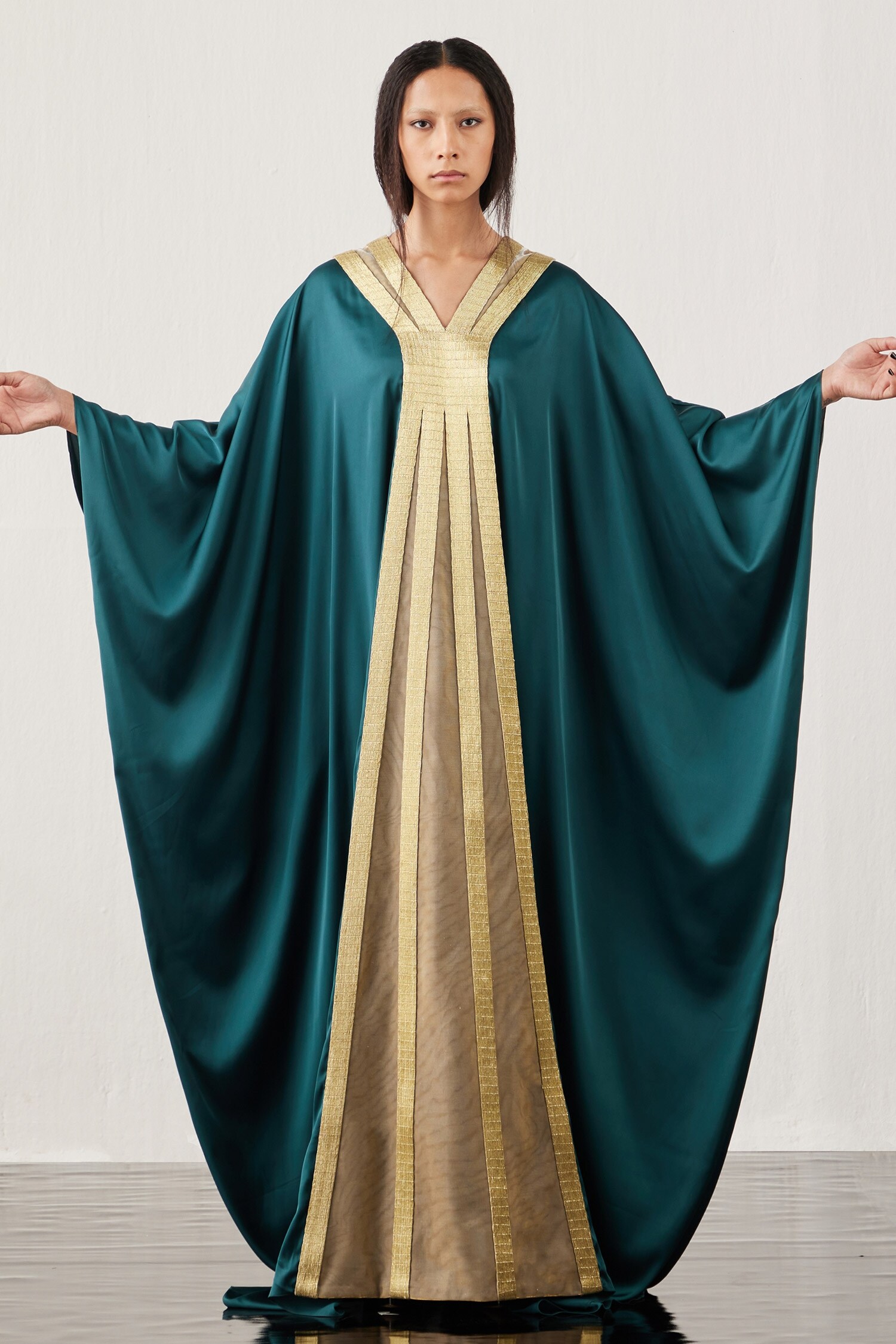 Buy AKHL Draped Embroidered Kaftan Online | Aza Fashions