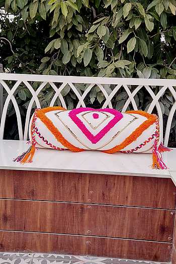 Buy Throwpillow Cama Tufted Bolster Cover Online | Aza Fashions