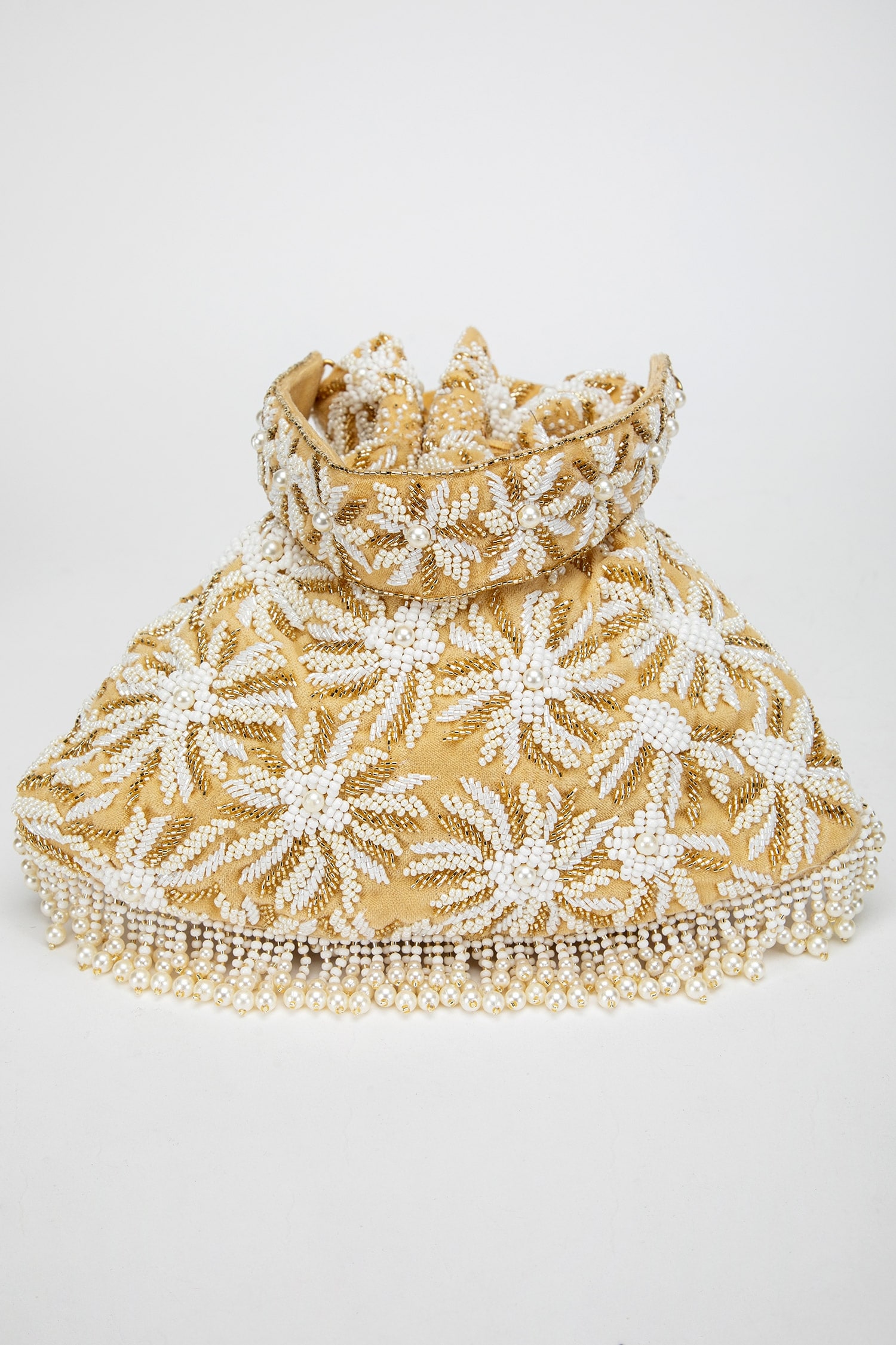 Buy Eena Amora Velvet Embellished Potli Bag Online | Aza Fashions