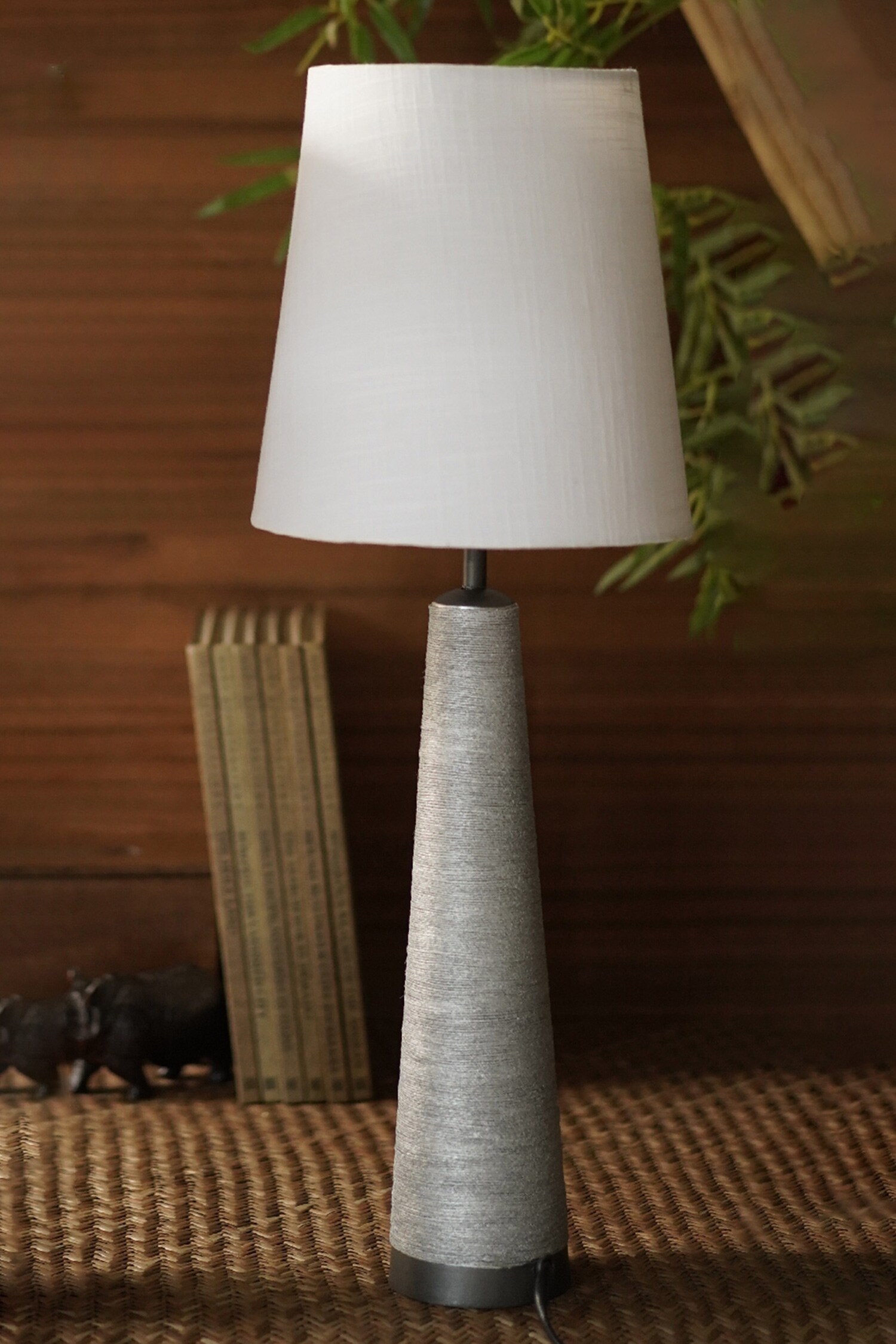 Buy COURTYARD Nabiba Jute Lamp Online | Aza Fashions