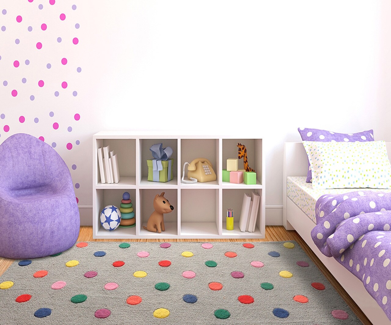 Buy Littlelooms Handcrafted Candy Polka Dot Rugs Online | Aza Fashions