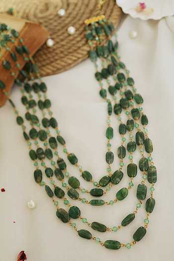 Buy Phiroza Anee Bead Multi-layered Long Necklace Online | Aza Fashions